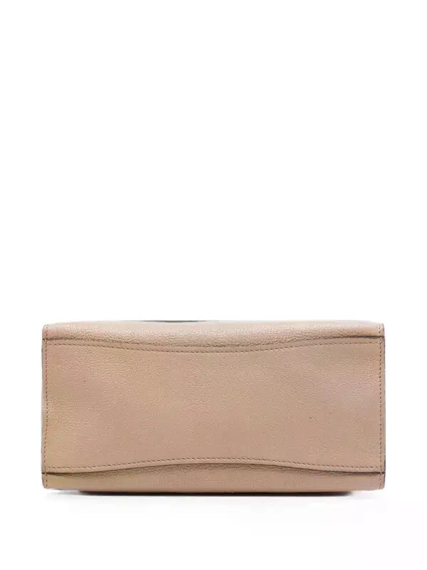 Miu Miu Goatskin Madras Click Top Handle Bag Satchel - Brown