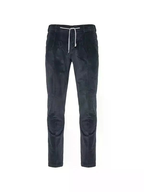 Eleventy Corduroy Drawstring Trousers - Blue