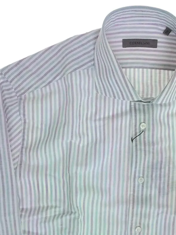 Corneliani Striped French-collar Shirt