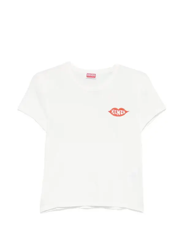 Kenzo Lips Embroidery T-shirt - White