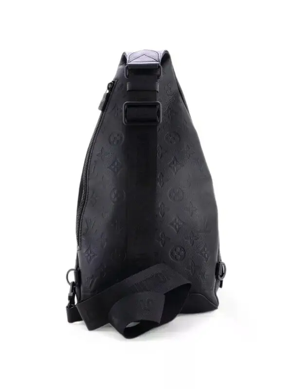 LOUIS VUITTON Duo Sling Bag Monogram Shadow Leather Crossbody Bag