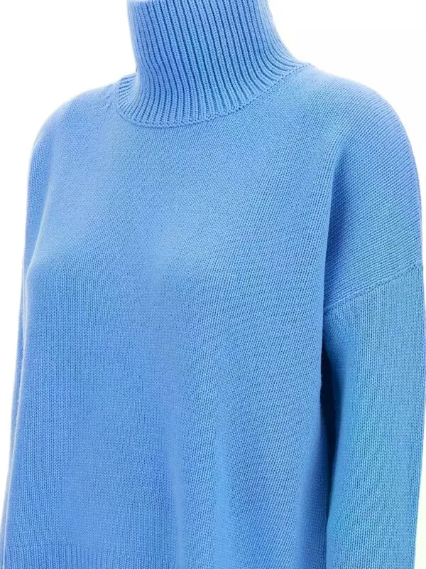 LISA YANG Heavy-knit Asymmetric-hem Sweater - Blue