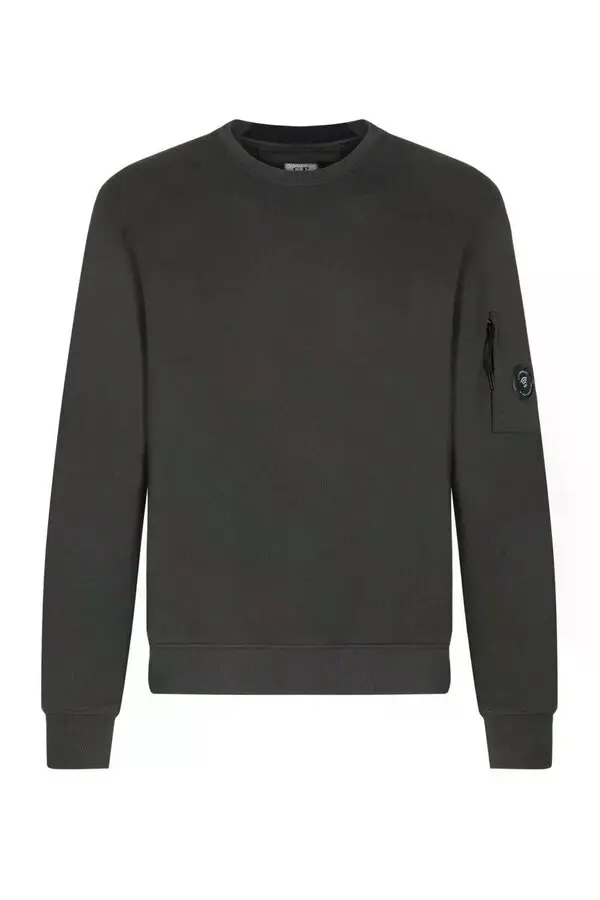 C.P. COMPANY Lens-detail Crew-neck Sweatshirt - Grey