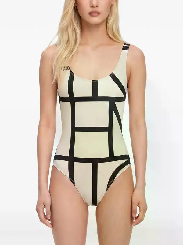TOTEME Monogram Print One-piece Swimsuit
