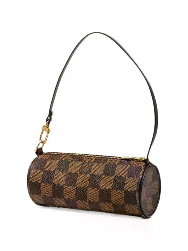 LOUIS VUITTON Damier Ebene Papillon Pochette Handbag - Brown