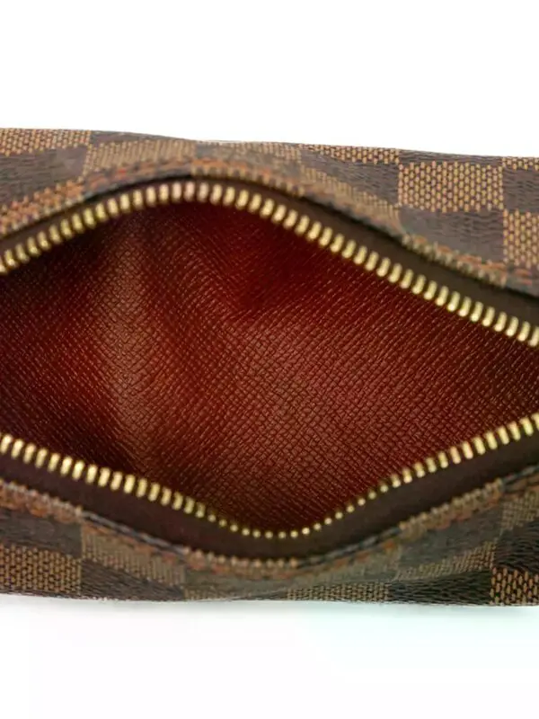 LOUIS VUITTON Damier Ebene Papillon Pochette Handbag - Brown