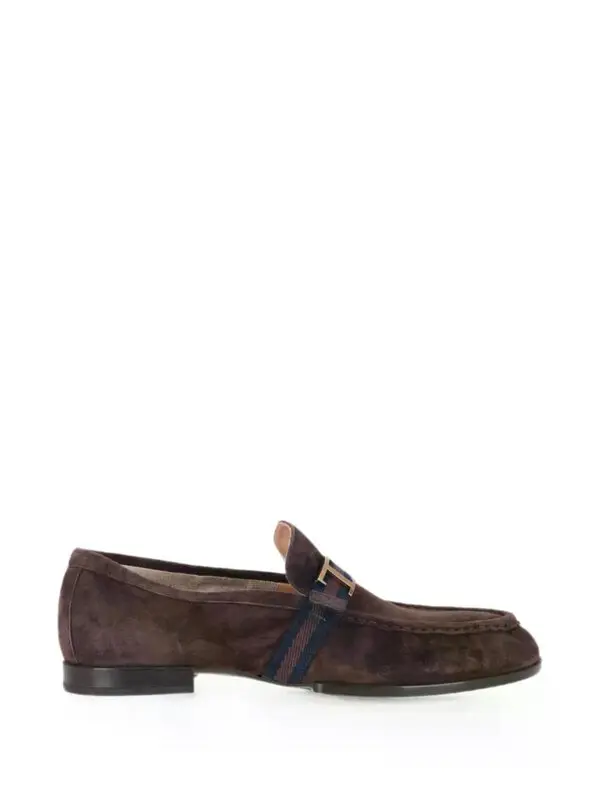 TOD'S T Timeless Suede Loafers - Brown