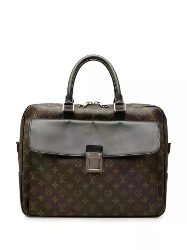 LOUIS VUITTON 2009 Monogram Macassar Soft Briefcase Business Bag
