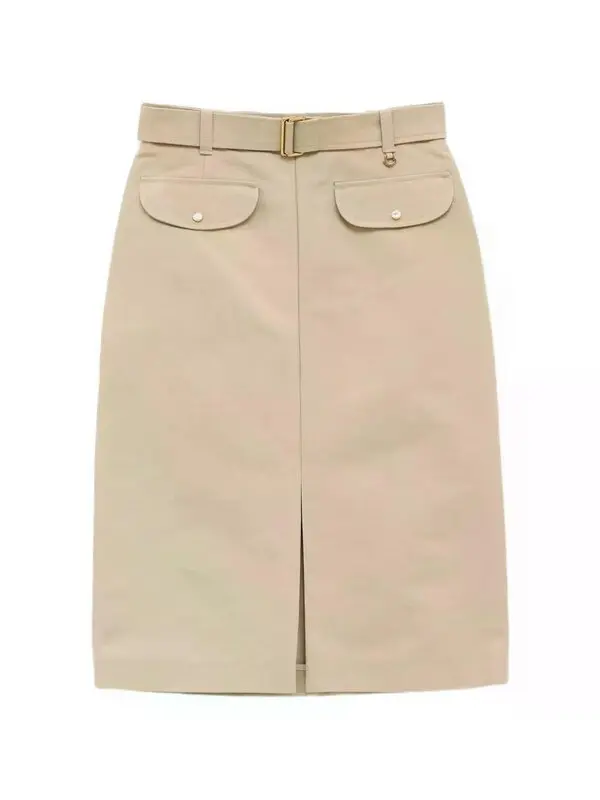 Moncler Belted Flap-pocket Midi Skirt