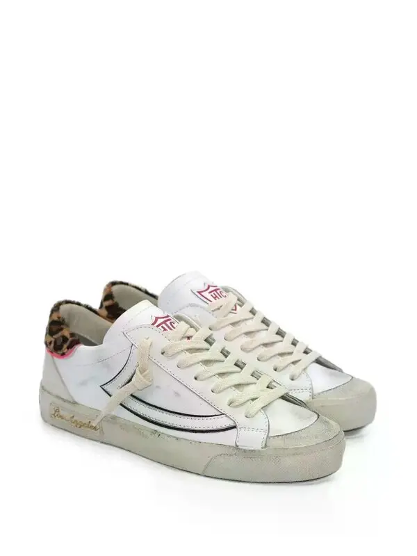 HTC LOS ANGELES Animal-print Detail Lace-up Sneakers