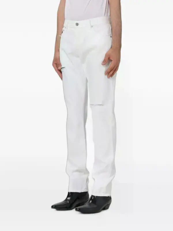 VICTORY GATE Distressed Raw-cut Jeans