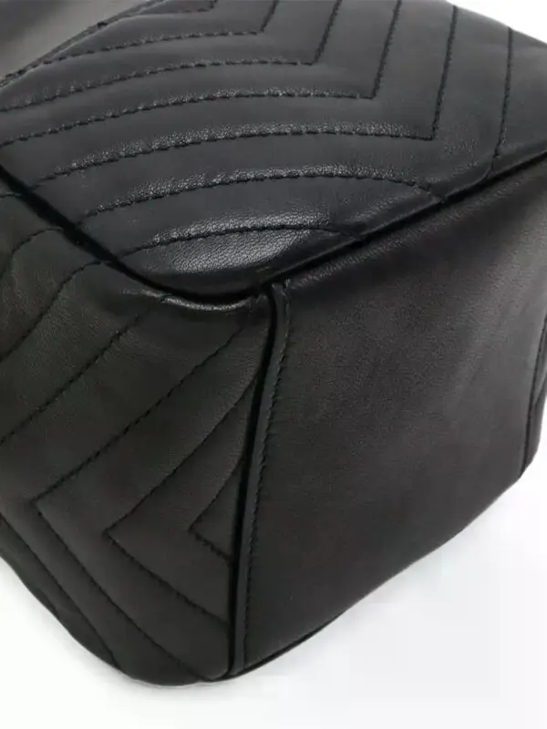 Saint Laurent Mini Chevron Lambskin Bucket Bag