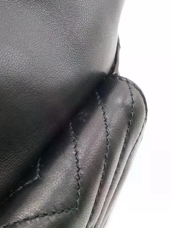 Saint Laurent Mini Chevron Lambskin Bucket Bag