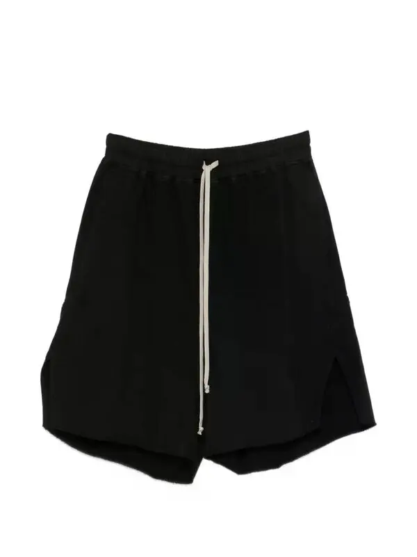 Rick Owens Drawstring Zip-detail Cotton Shorts
