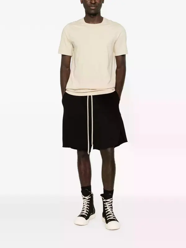 Rick Owens Drawstring Zip-detail Cotton Shorts