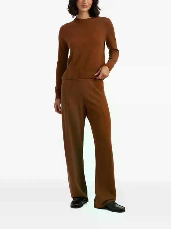 Chinti & Parker Cropped Ribbed-trim Sweater