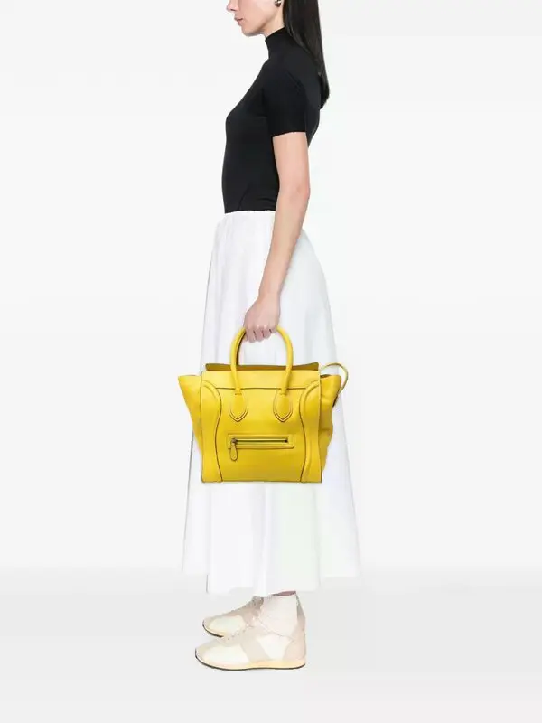 Celine 2011 Micro Leather Luggage Tote Bag