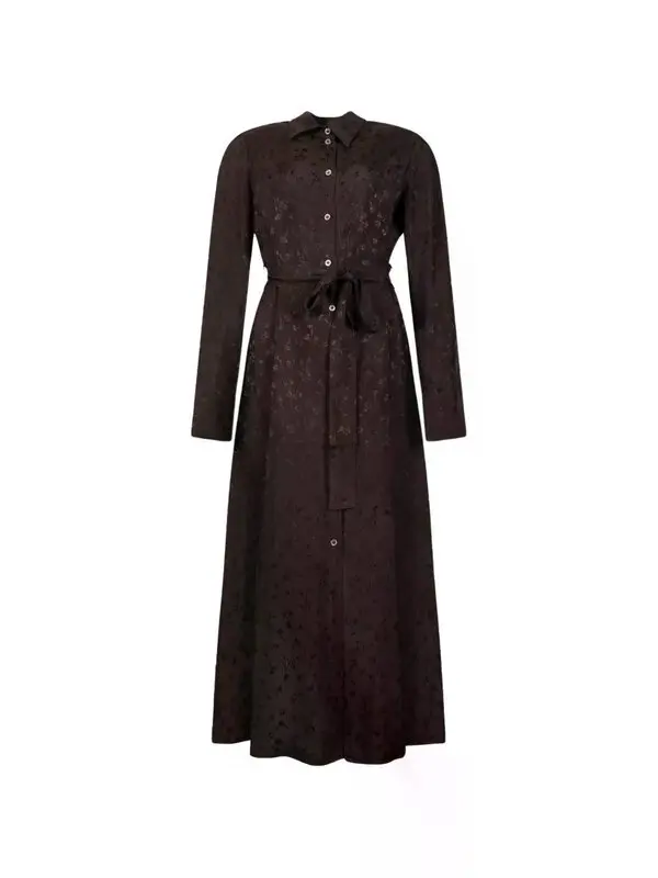 Pinko Floral Jacquard Belted Maxi Dress