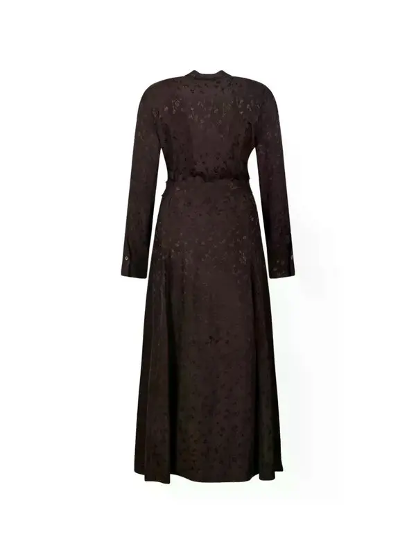 Pinko Floral Jacquard Belted Maxi Dress