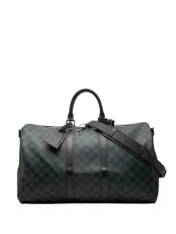 LOUIS VUITTON 2018 Damier Graphite Keepall Bandouliere 45 Travel Bag - Black