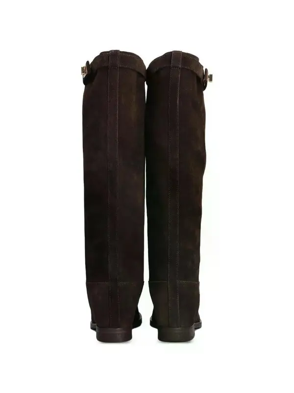 VIA ROMA 15 Suede Inner-wedge Knee-high Boots - Brown