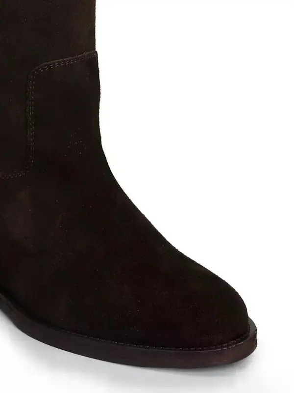 VIA ROMA 15 Suede Inner-wedge Knee-high Boots - Brown