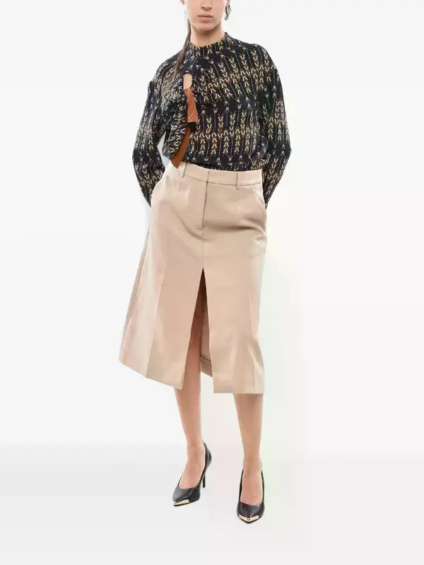 Stella McCartney Midi Alisha Front-slit Skirt