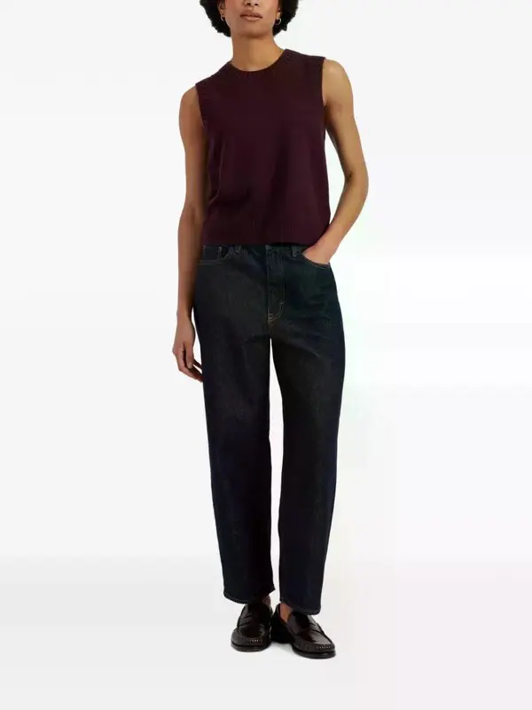 Chinti & Parker Basics Ribbed-trim Round-neck Tank Top