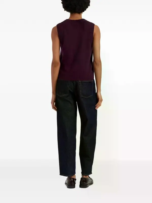 Chinti & Parker Basics Ribbed-trim Round-neck Tank Top