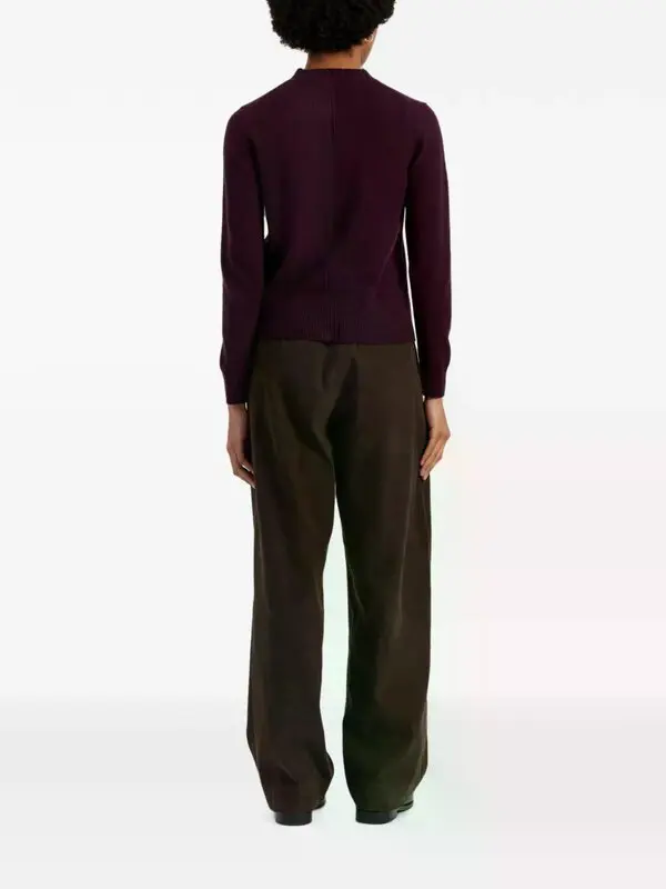 Chinti & Parker Cropped Ribbed-trim Sweater