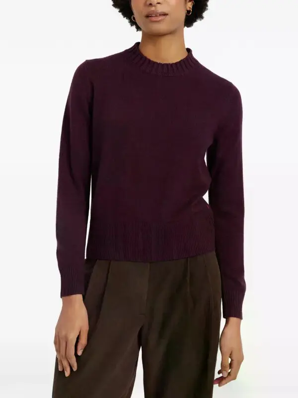 Chinti & Parker Cropped Ribbed-trim Sweater