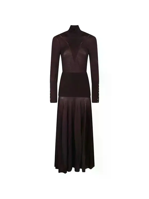 Rabanne Button-cuff Knitted Midi Dress