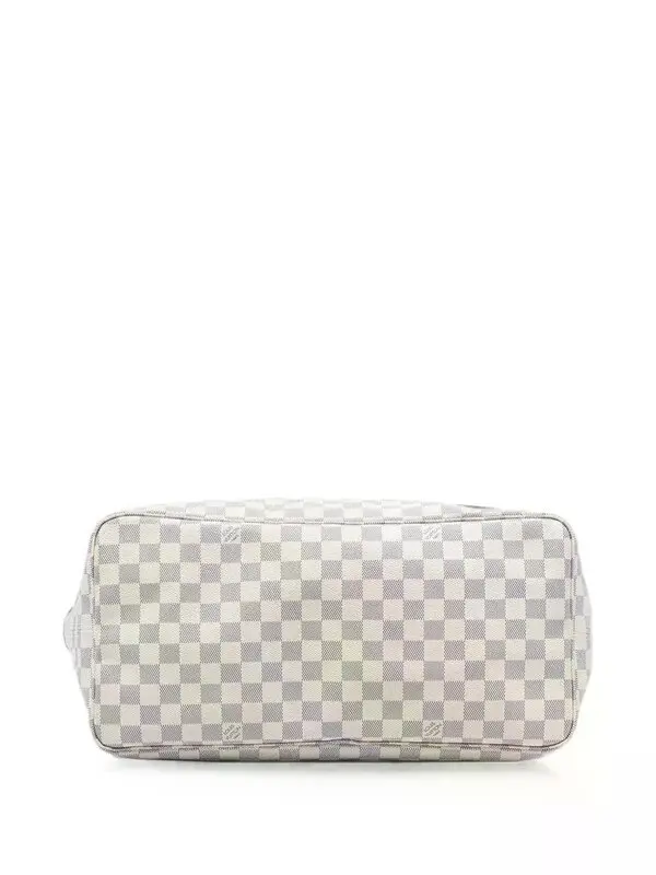 LOUIS VUITTON Damier Azur Neverfull Gm Tote Bag - White