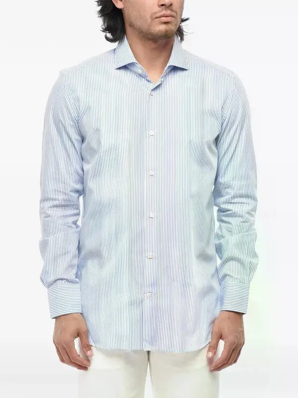 COLAMARINO Striped French-collar Shirt