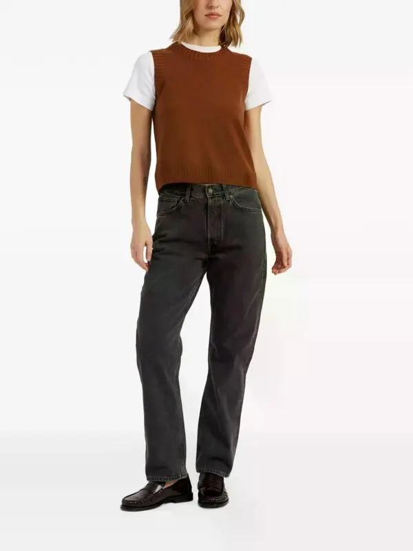 Chinti & Parker Ribbed-trim Sleeveless Sweater