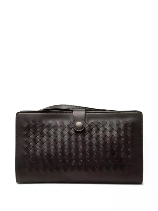 Bottega Veneta Nappa Intrecciato Clutch Bag - Brown