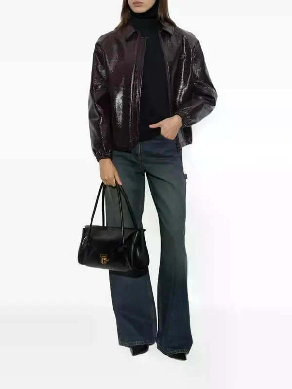 COURREGES Lambswool Zipped Collar Sweater