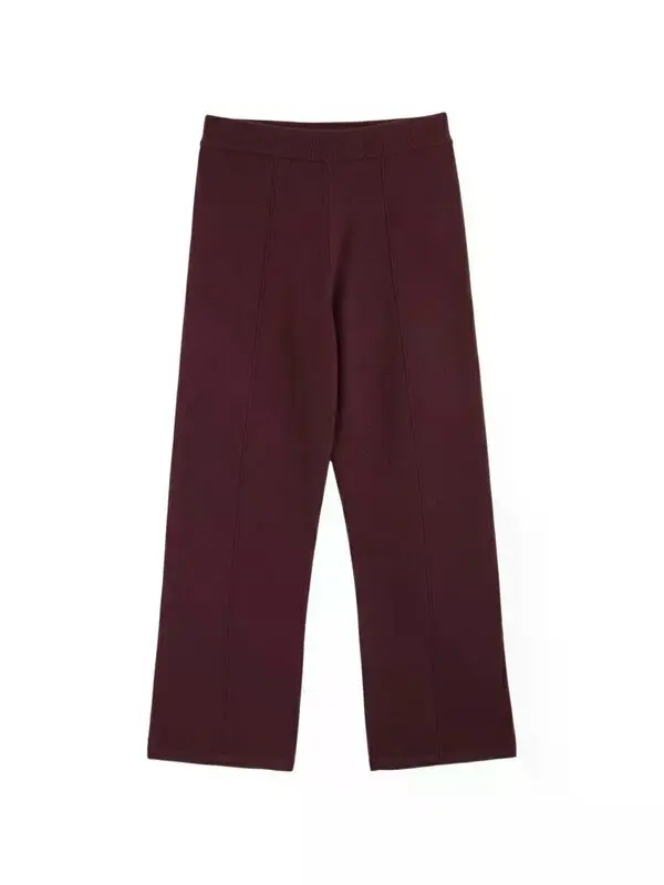 Chinti & Parker Basics Wide-leg Seam-detail Track Pants - Purple