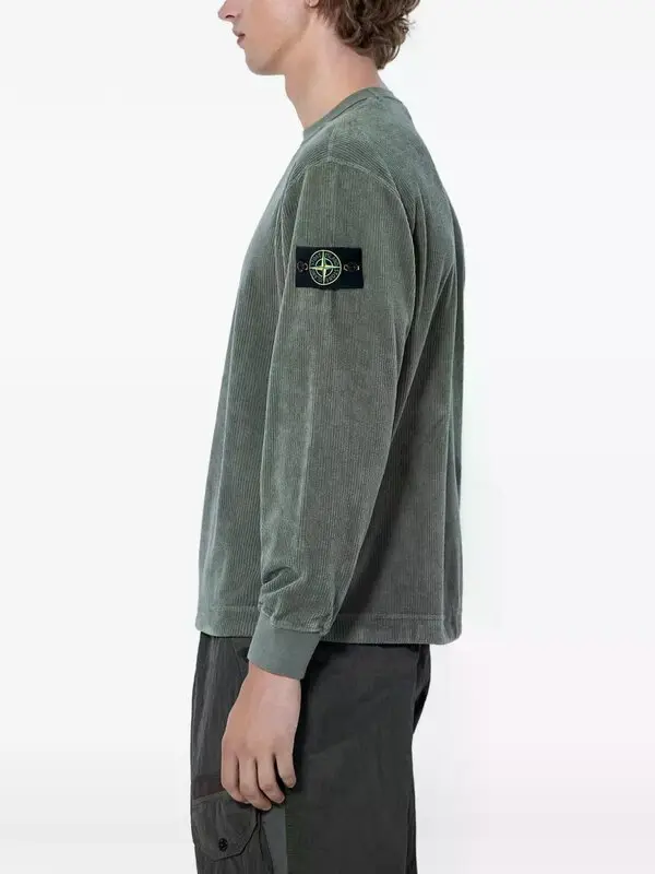 Stone Island 156100030 Corduroy Logo-patch Sweatshirt
