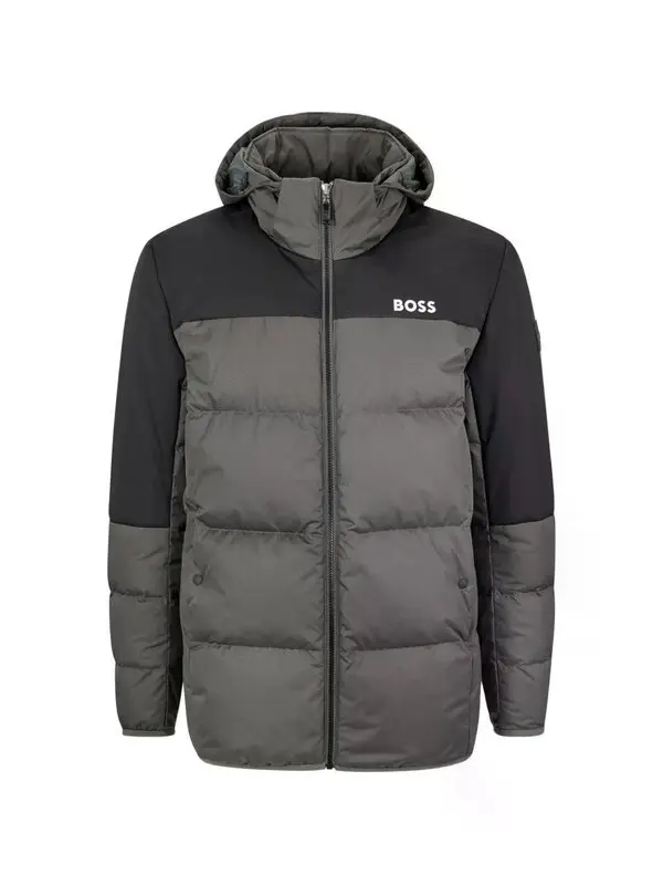 BOSS Logo-print Hooded Down Jacket