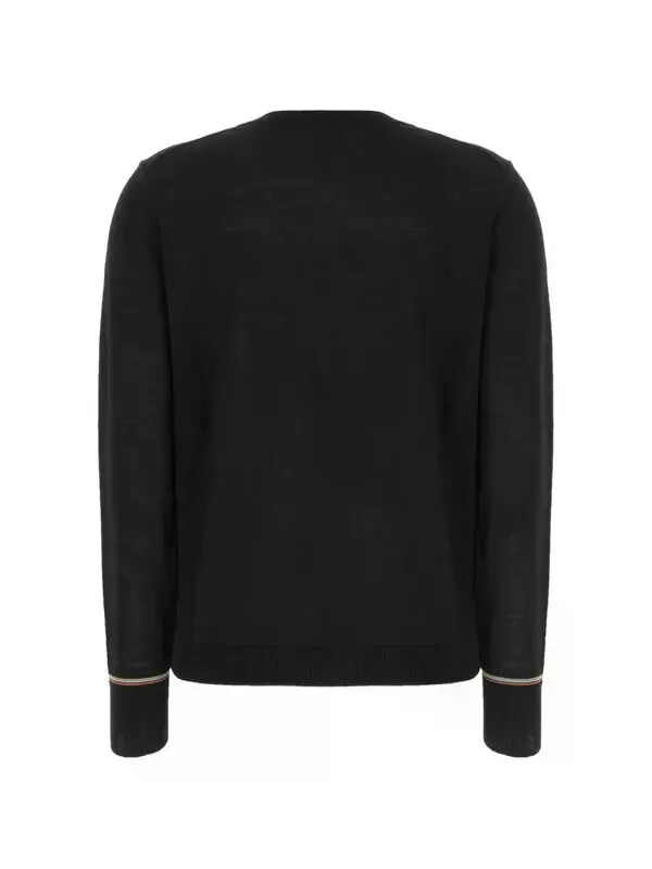Paul Smith V-neck Striped-trim Sweater - Black