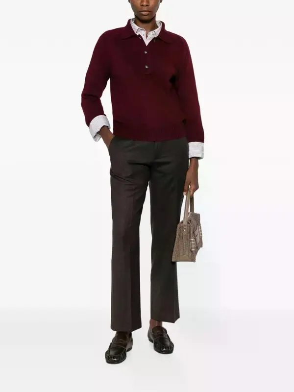 BERWICH Pressed Crease Belt-loop Trousers