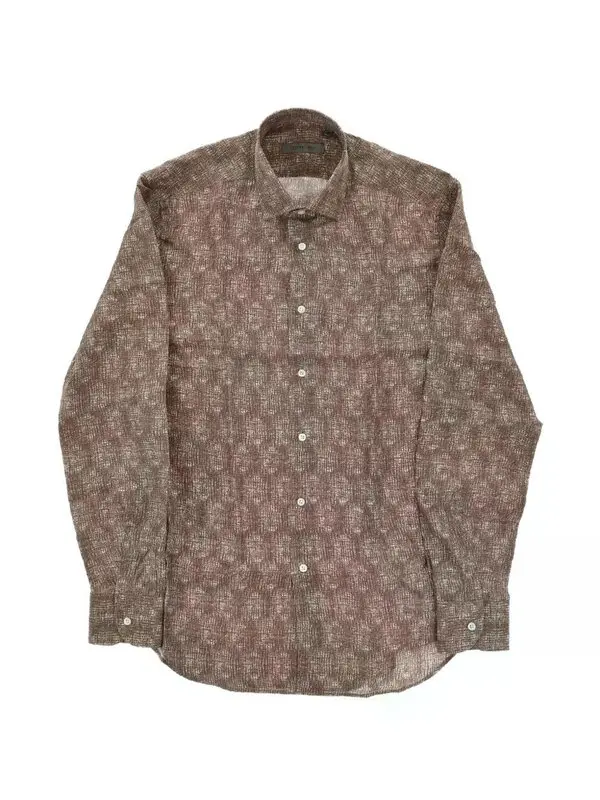 Corneliani Patterned Silk Shirt