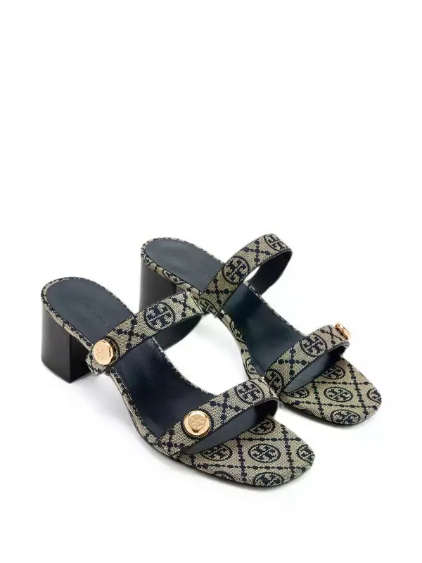 Tory Burch Romy T Monogram Button-embellished Sandals