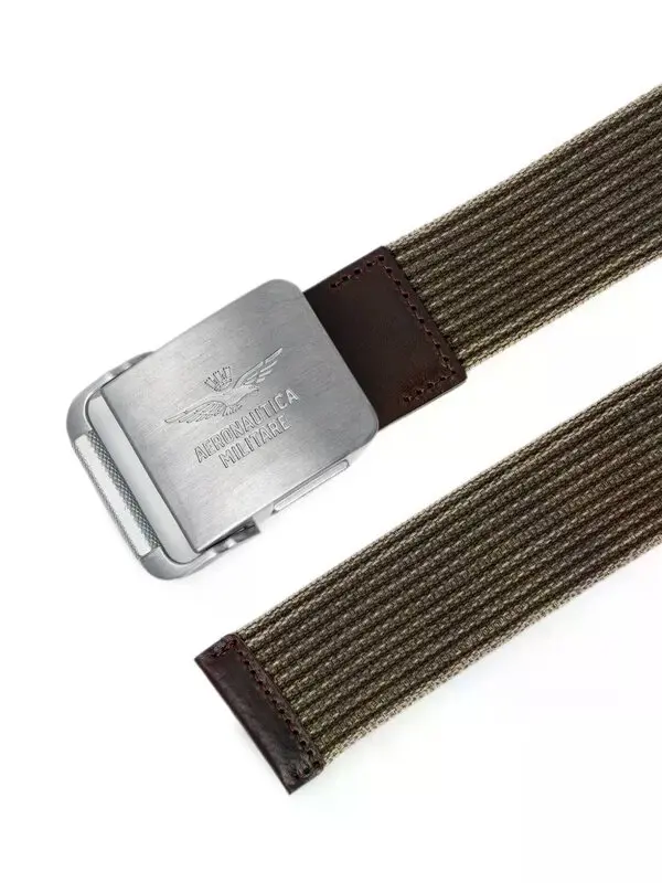 AERONAUTICA MILITARE Logo-engraved Woven Belt
