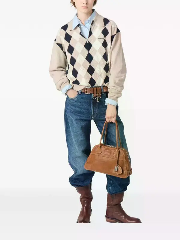 Miu Miu Cashmere Polo Sweater - Neutrals