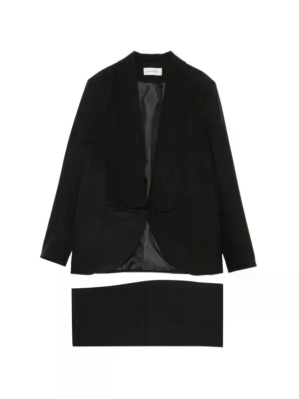JE SUIS LE FLEUR Shawl Lapel Ruched Detail Suit