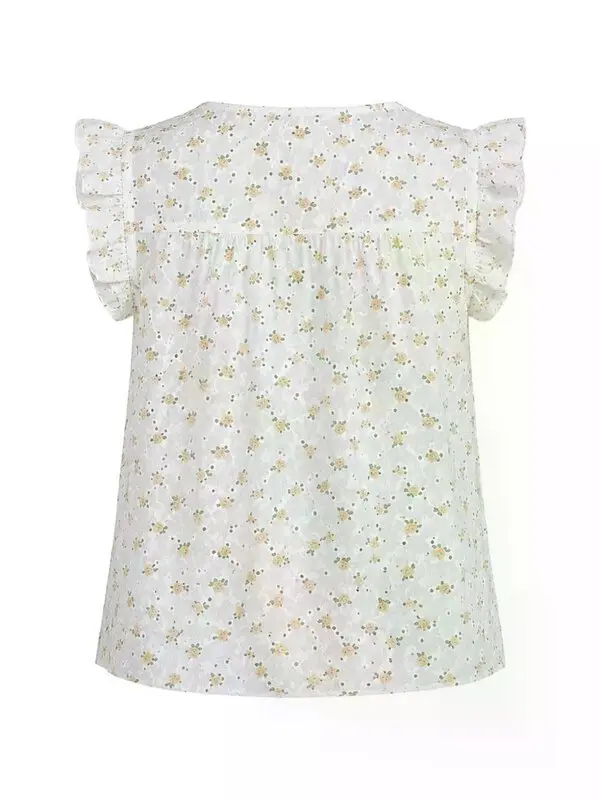 THE LITTLE PROJECT Polly Ruffled Broderie-anglaise Top