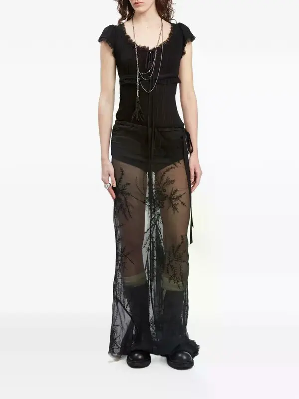 ANN DEMEULEMEESTER Eila Ruffled Jacquard-jersey Playsuit