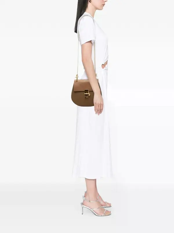 Chloé Leather Drew Crossbody Bag - Brown